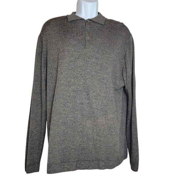 Murano | Sweaters | Murano Italia Polo Sweater Men Large Gray Pebble ...